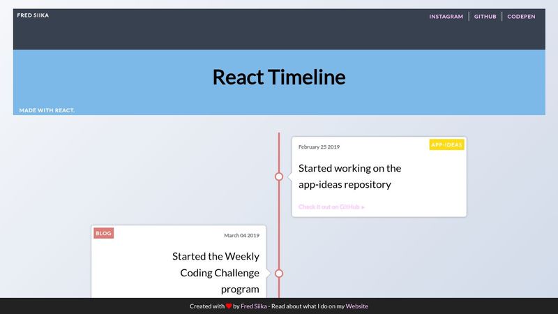 React Timeline