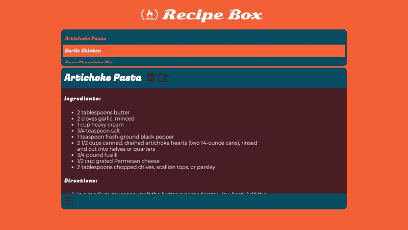 freeCodeCamp: React Recipe Box