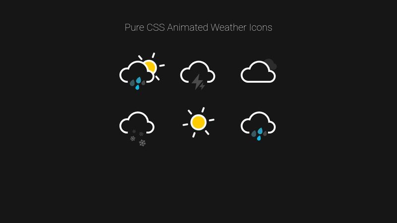 Pure CSS Animated Weather Icons