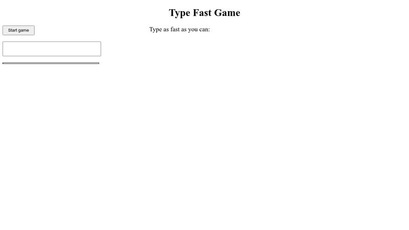 Type Fast Game type-fast-game