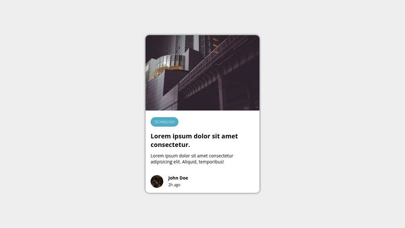 Blog Card UI | HTML CSS