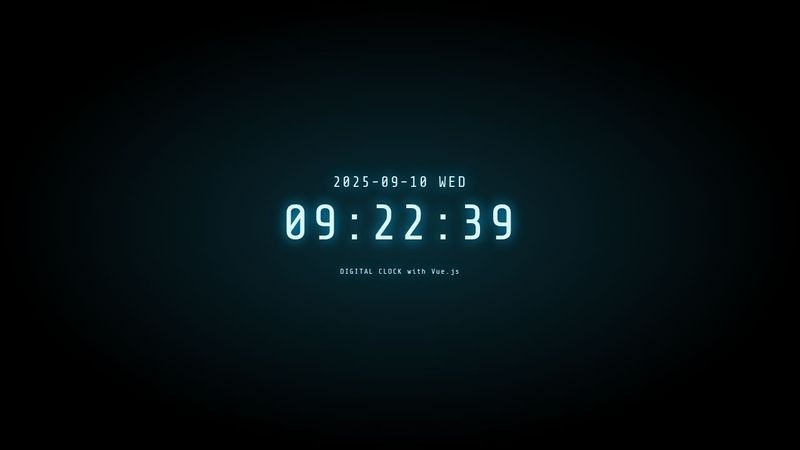 Digital Clock with Vue.js