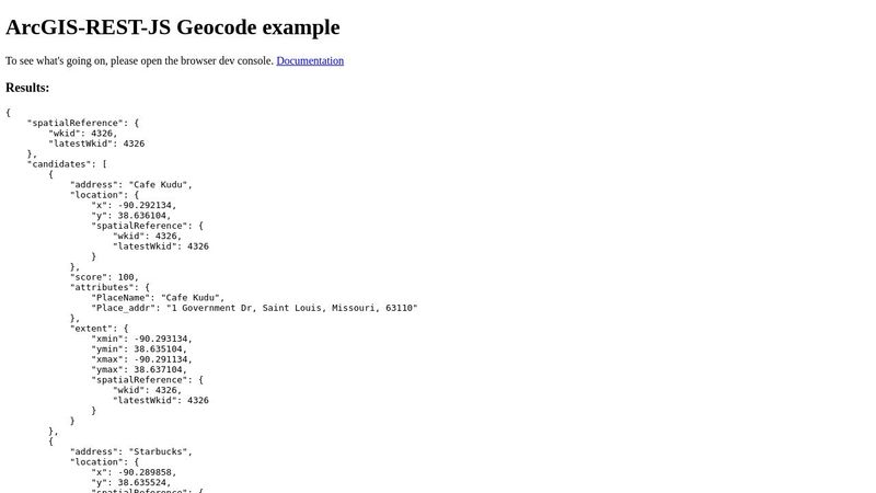 Geocode Example