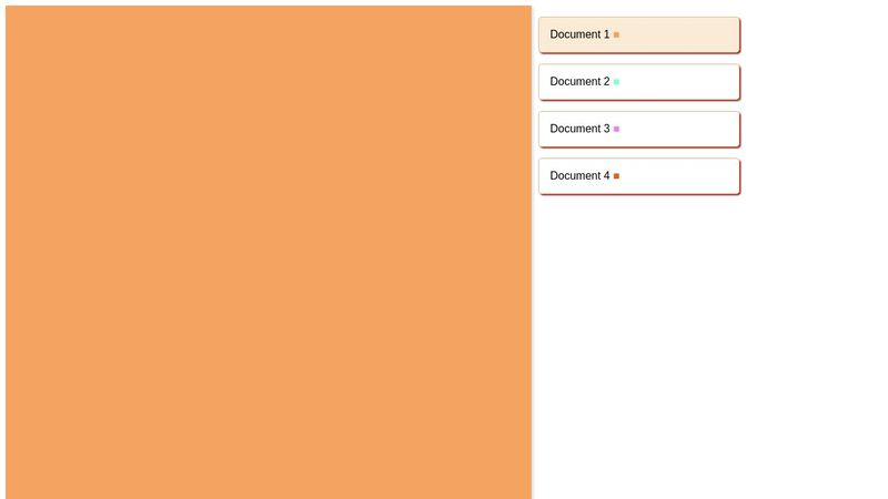 Scrolling document viewer/selector mockup