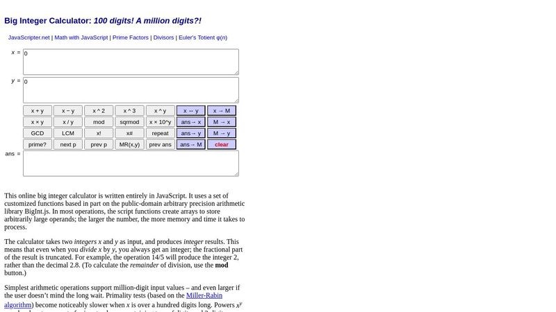 Cs433 Bigint Calculator cs433-bigint-calculator