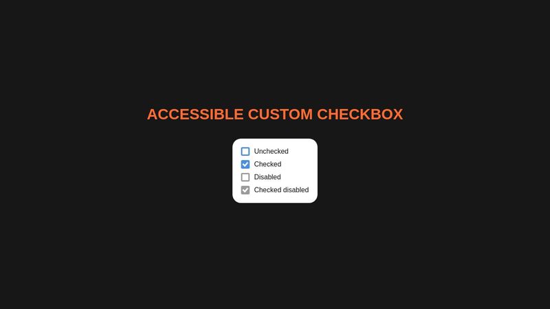 Accessible custom checkbox