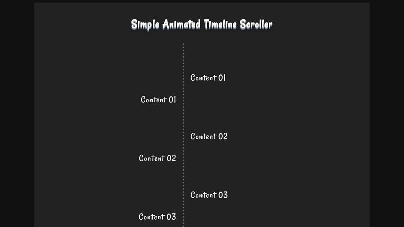 Simple Animated Timeline Scroller