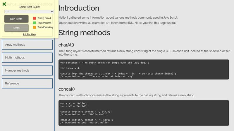 Technical Documentation Page - FreeCodeCamp project