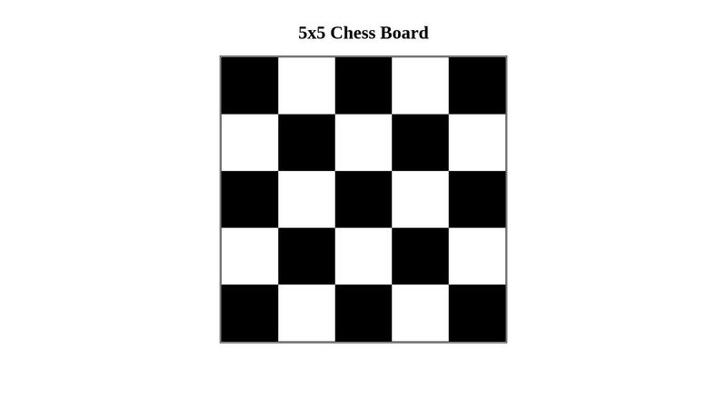 5x5 chess board