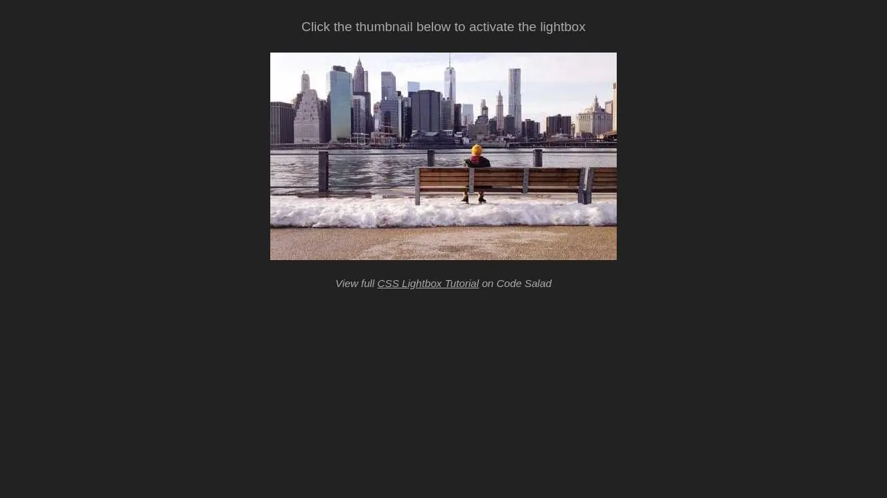 Pure Css Lightbox