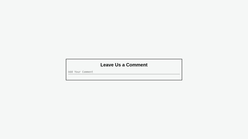 Comment Box As On Youtube