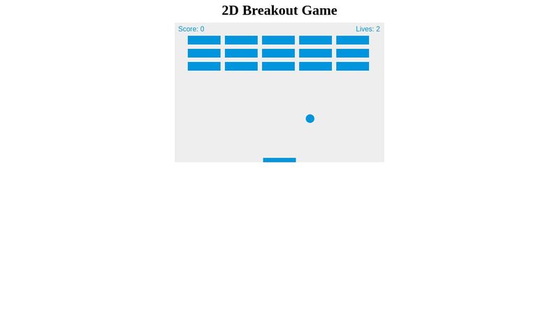 2D Breakout Game