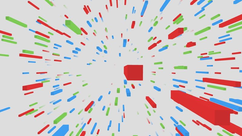 Three.js cube flying