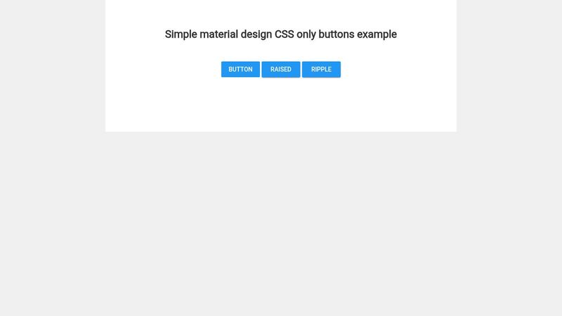 Material Design Raised Buttons CSS only