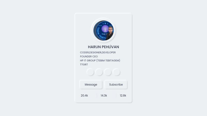 Neumorphism Profile Card Ui Design Using Only Html And Css