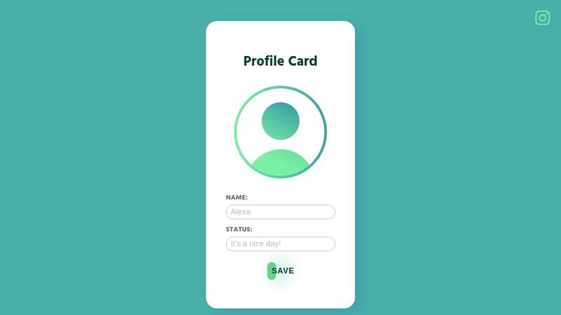 React Profile Card with image upload