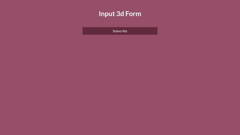 Input 3d form