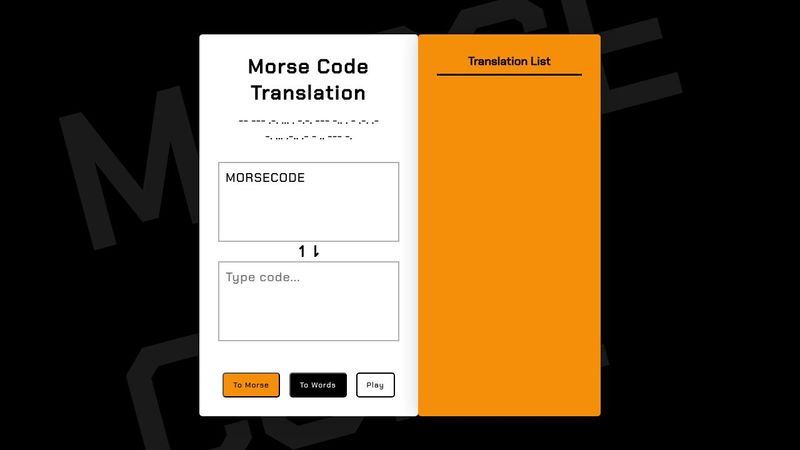 Morse Code Translator