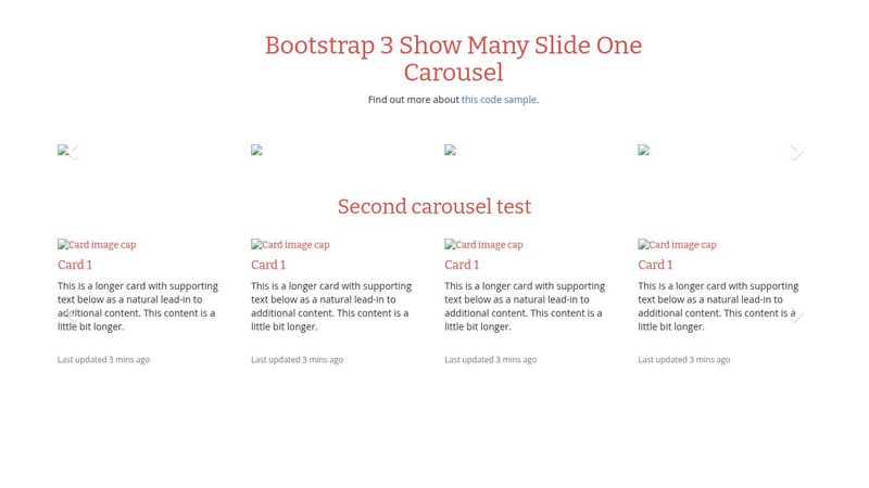 bootstrap scrolling carousel cards bootstrap scrolling carousel cards