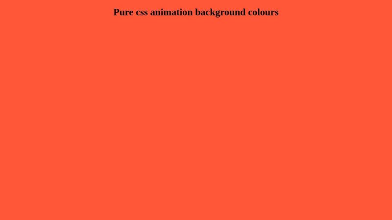 Pure css animation background colours