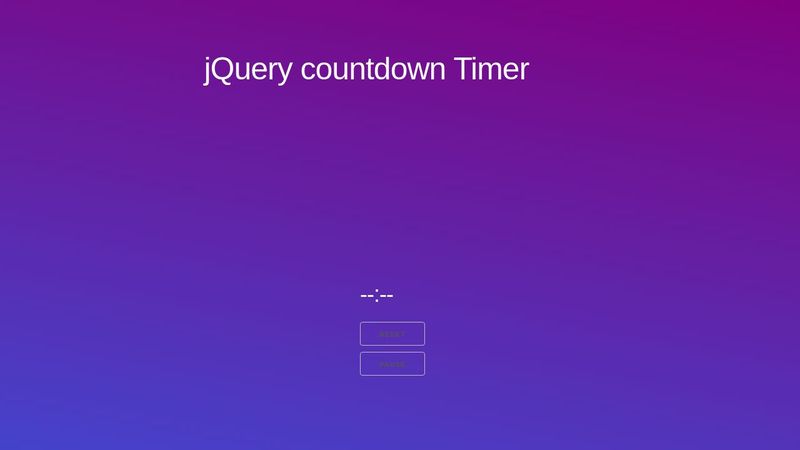jQuery Timer Sandbox