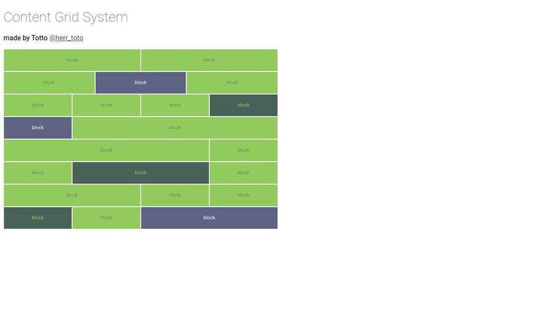 Content Grid System (CSS Grid Layout)
