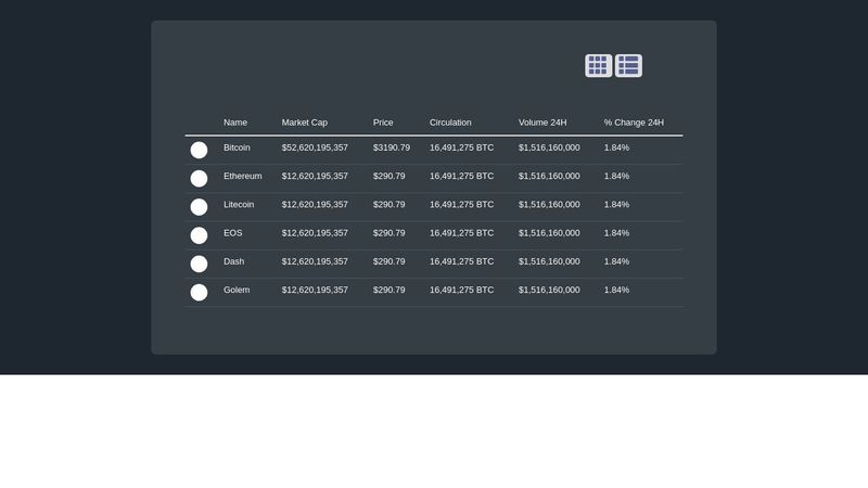 List&Grid Toggle Template