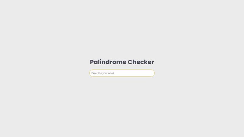 Palindrome Check