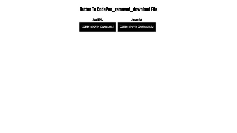 Button to download file - HTML & through Javascript