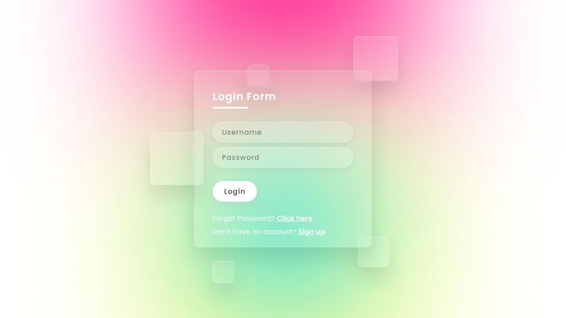Glassmorphism Login Form using Html & CSS | CSS3 Animated Login Form
