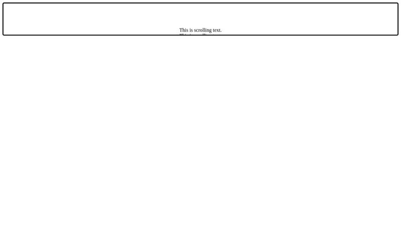 Scrolling Text CSS: bottom to top