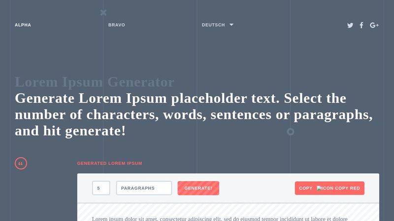 Lorem Ipsum Generator