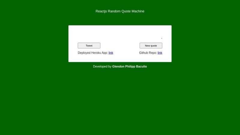 freeCodeCamp : ReactJs - Random Quote Machine