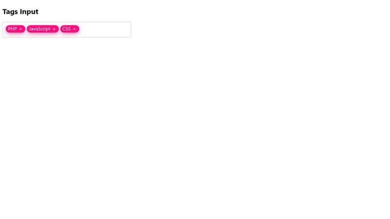 CodePen Tags input CodePen Tags input