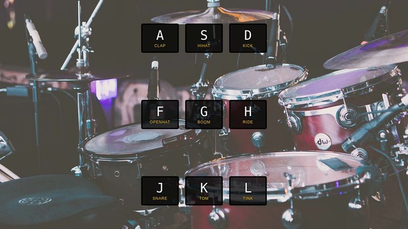 JavaScript Drum Kit - JavaScript 30 - Day One