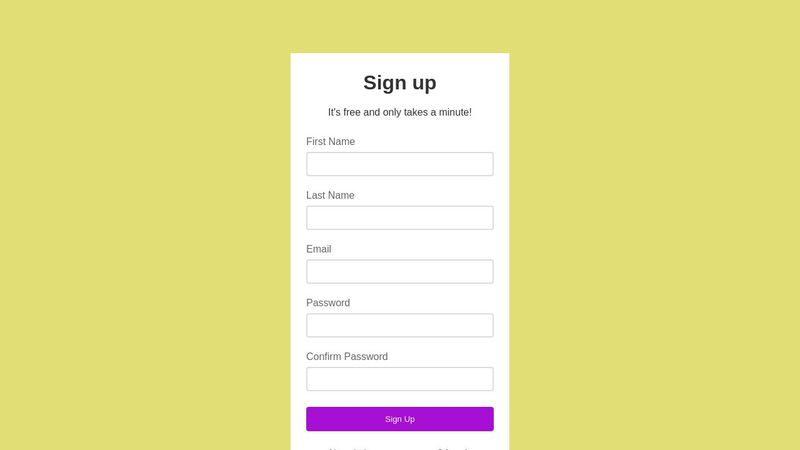 First attempt at recreating a simple form.