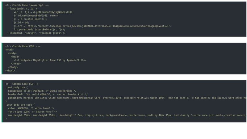 Codepen Syntax Highlighter Pure Css