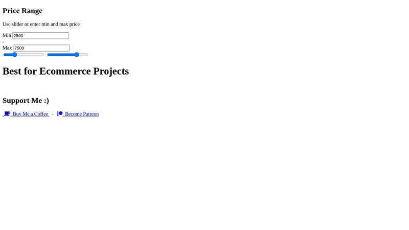 Price Range Slider in HTML CSS & JavaScript