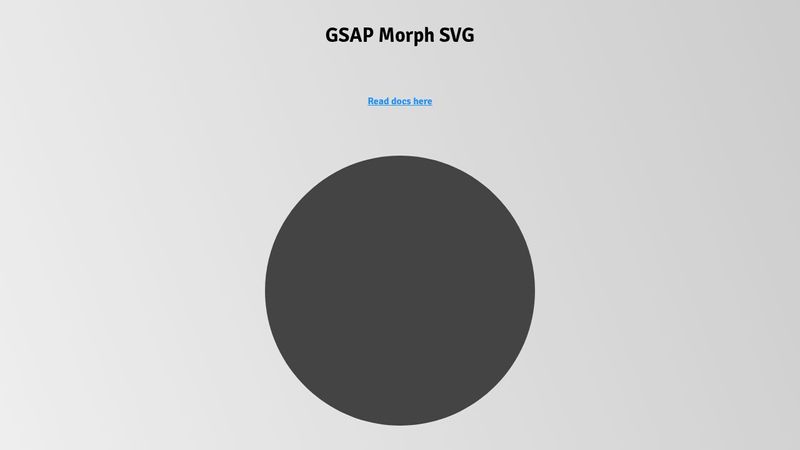 Simple shapes morph SVG GSAP