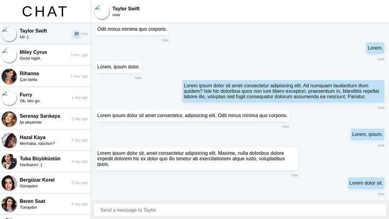 JS responsive chatbox flexbox and localStorage