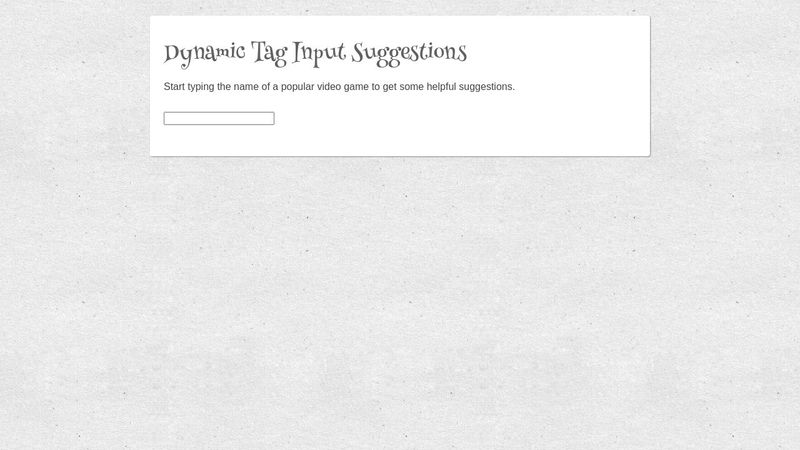 CodePen - Tag Input Autocomplete Suggestions