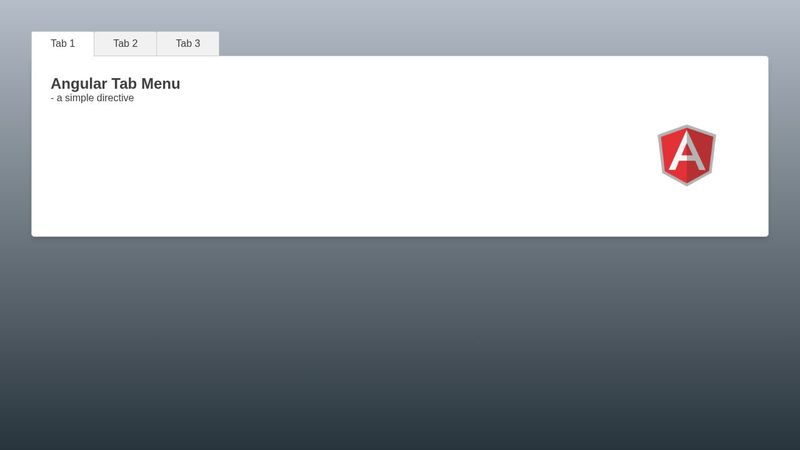 Angular Tab Menu