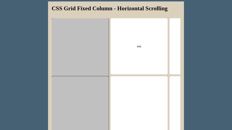 Css grid fixed column horizontal scrolling css-grid-fixed-column-horizontal-scrolling