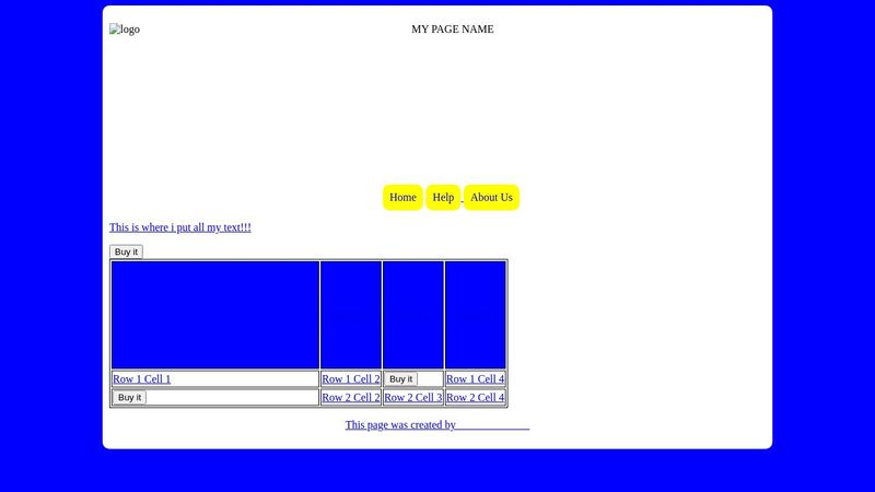 Simple web page using divs, ids and classes
