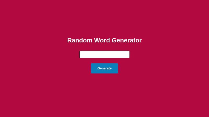 Random Word Generator