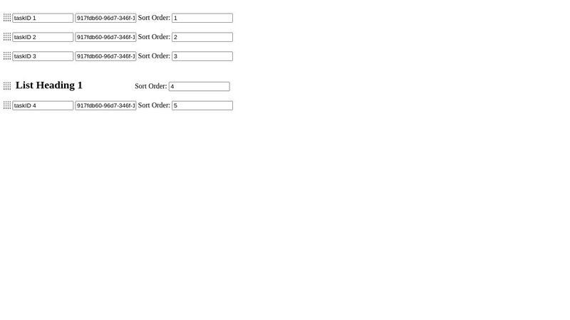 Drag and Drop Task List
