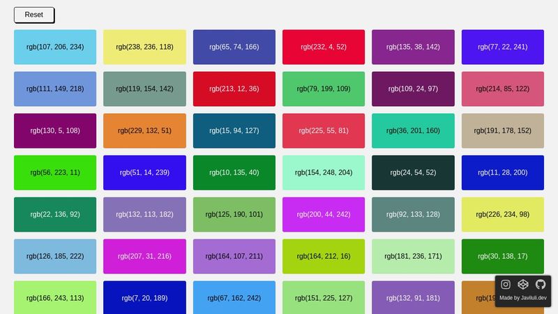 Mini Project | Random color palette generator and color copying