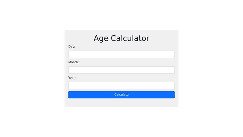 Age Calc App