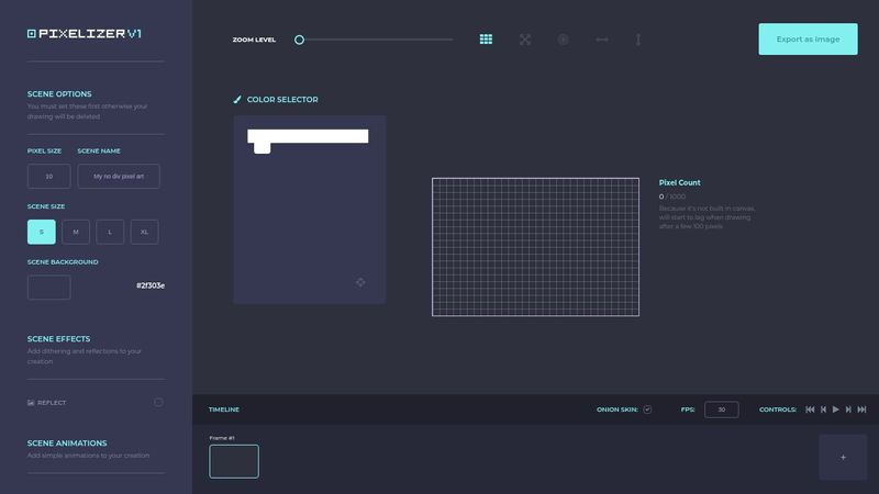 Pixelizer: A No Div Pixel Art Creator