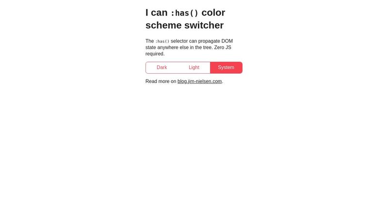 I can :has() color scheme switcher